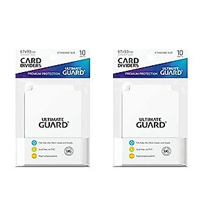 Ultimate Guard 2 Packs White Card Dividers (10) Standard Size Individual Pack