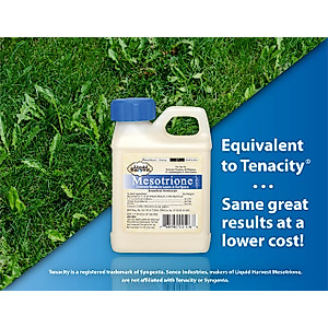 Liquid Harvest Mesotrione Bundle - 8 Ounces - Mesotrione Concentrate (Compare to Tenacity) - Pre and Post-Emergent Weed Killer for Lawn and Turf Grasses with 8oz Surfactant