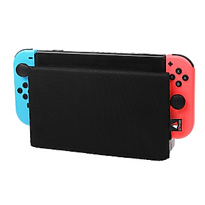 TXEsign Reversible Soft Lining Nintendo Switch Dust Cover Compatible with Nintendo Switch charging dock (Black)