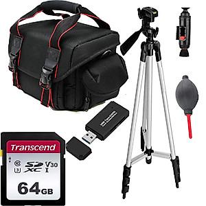 Nikon COOLPIX P950 Digital Camera w/NIKKOR 83x Optical Zoom Lens, 64GB Transcend SD Memory Card, Tripod, Bag, Lens Blower/Cleaner and More