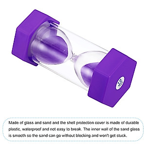 PATIKIL 10 Minute Sand Timer, Hexagon Small Sandy Clock with Plastic Cover, Count Down Sand Glass for Games, Kitchen, Party Favors DIY Decoration, Purple