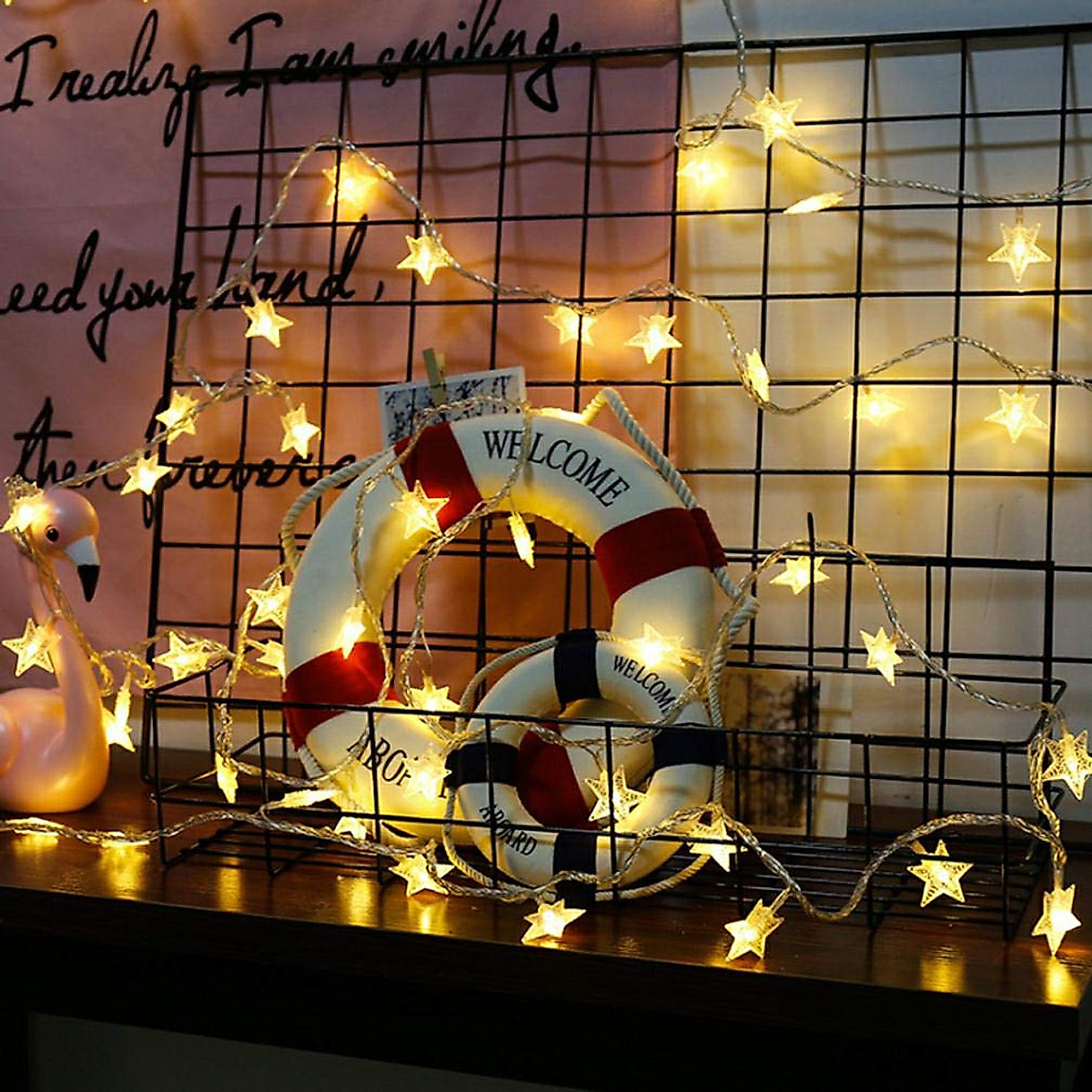 Star String Lights, LONJYI 19.6ft/6m 40 LED Fairy Lights USB Powered String Lights for Home Garden Party Wedding Birthday Christmas Indoor Outdoor Decoration (Warm White)