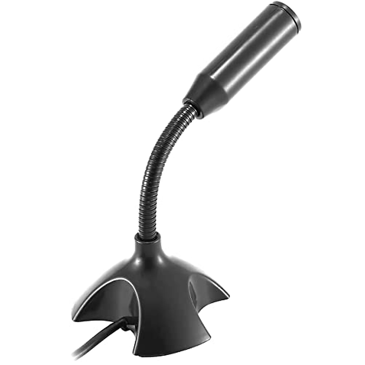 Mini USB Microphone for Desktop Computer and Laptop,Portable USB Condenser Mic With Adjustable Stand,Compatible with PC/Mac,Plug & Play,Ideal for Meeting,Online Class,Games,Remote work(Black)