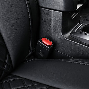 LUCKYMAN CLUB Tacoma Seat Covers, Fit for 2016-2023 Tacoma Crew Double Access Cab SR SR5 TRD Sport TRD Off-Road TRD PRO Limited with Water Proof Faux Leather(Front Pair 2016-2023, Black 2pcs)