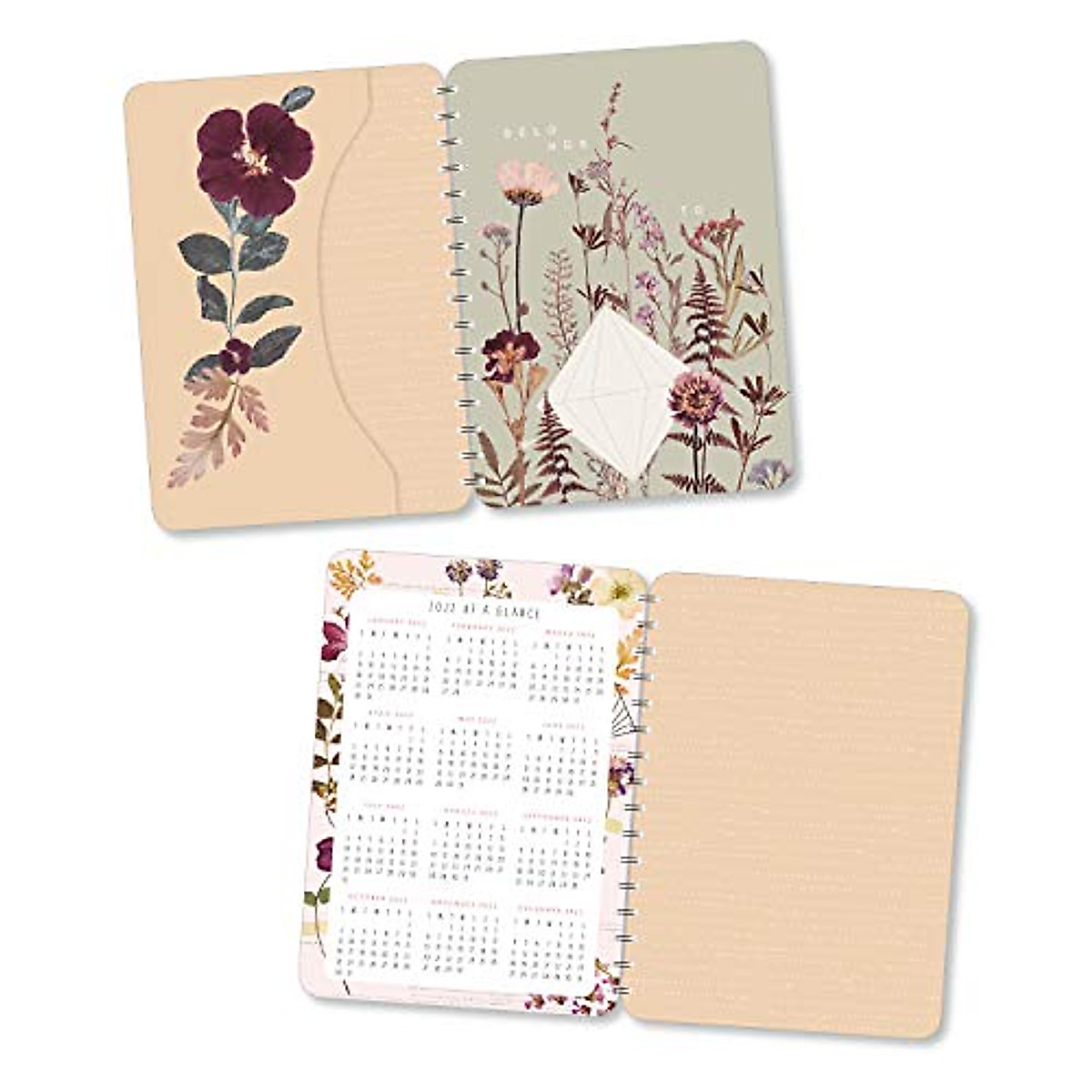 FIREWEED 2021 On-the-Go Weekly Planner: 17-Month Calendar with Pocket (Aug 2020 - Dec 2021, 5" x 7" closed): Joy Flowers