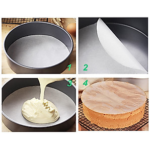 Parchment Paper Rounds 8 Inch Diameter - 100pcs Non-Stick 8'' Cake Pan Liner Circles, Precut for Cake Baking in Cheesecake Pan Springform Pan and Tart Pan