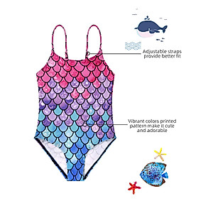 Century Star Girls Swimsuits Toddler Girls?Bathing Suits One Piece Swimsuits Toddler Girls?Swimwear Khaki Flower2-3T