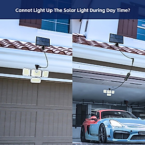 KaKa GLOW 2 Pack GM-Mizar Solar Outdoor Lights -333 LED 600LM Motion Sensor Lights Yard Garage-Wall Mount IP65, 4 300° Swivel Lamps-Detachable Split Solar Panel 16.4-Feet Cord-Day Time Use Possible