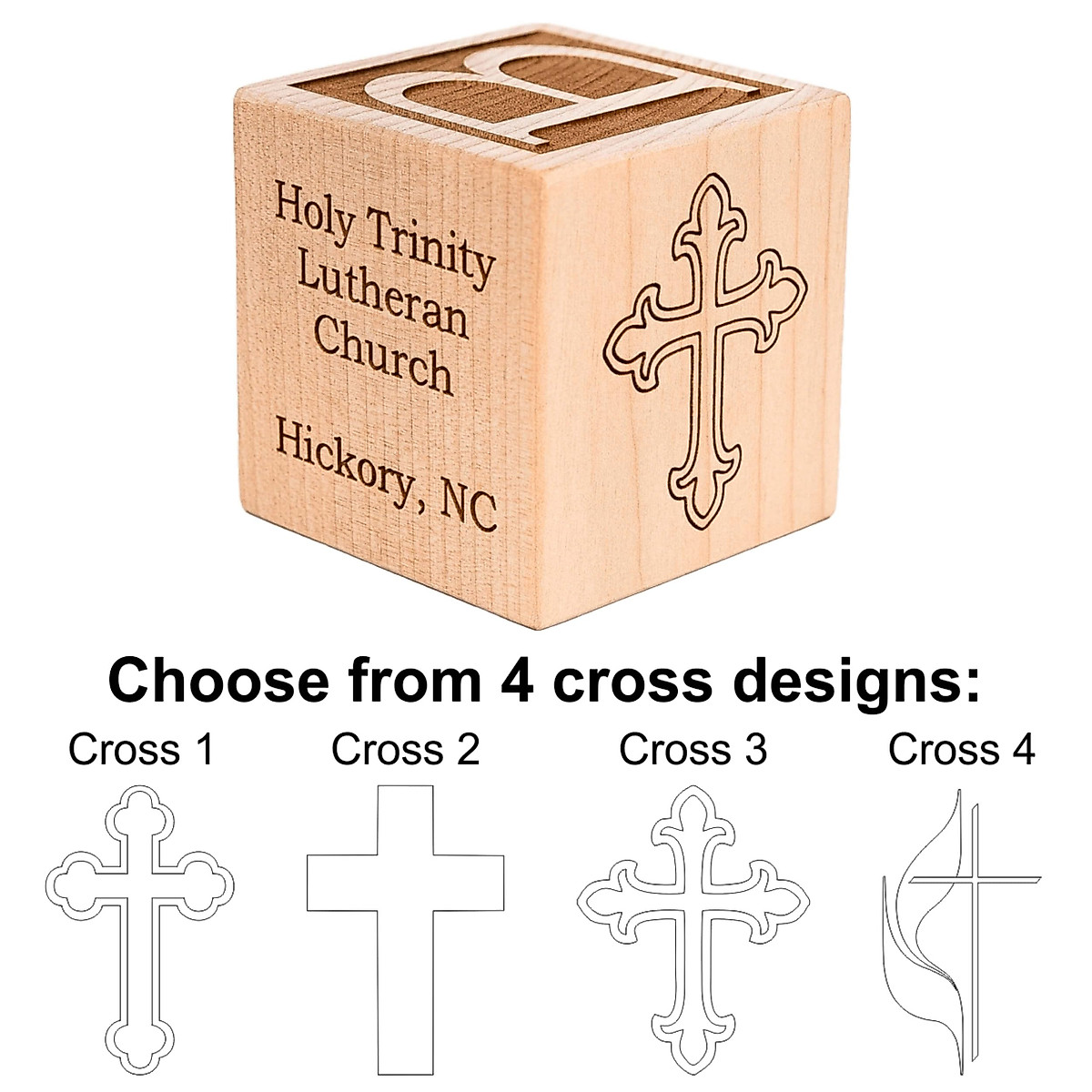 Personalized Baby Baptism/Dedication/Christening Wood Block, Choose From 3 Sizes, Baptism Gift For Boy, Girl, Baby Dedication Gifts, Unique Baptism Gifts (2.5")