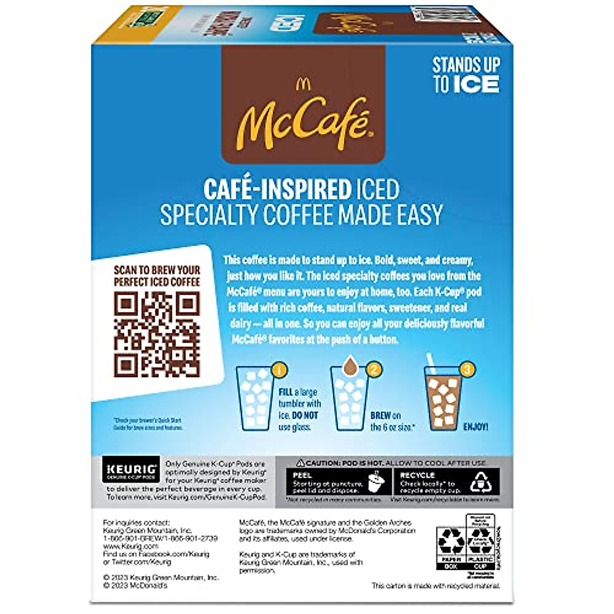McCafe ICED One Step Mocha Frappe, Keurig Single Serve K-Cup Pods, 20 Count