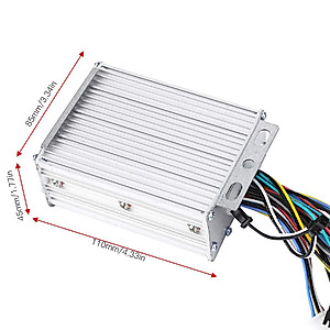 Junluck Electric Brushless Controller+Waterproof LCD Display Panel, 450W Electric Bicycle E-Bike Scooter Brushless Controller Kit Mountain Bike Speed Controller(60V)