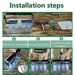 Soil Block Maker Upgraded 8PCS 2in Manual Seed Blocker with Comfort-Grip Handle Soil Blocking for Seed Start Garden Soil Potting Soil for Outdoor Plants Used Repeatedly (7.7in*4in)
