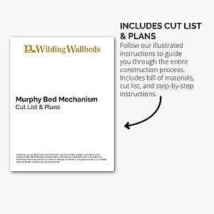 Wilding Wallbeds Murphy Bed Mechanism Kit Vertical Wall Bed, DIY Frame Hardware for Folding Cabinet, Easy to Build Hidden Bed (King)
