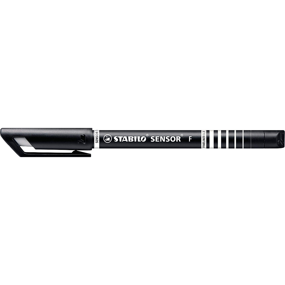 STABILO Fineliner with Cushioned F-Tip - Sensor F - Pack of 1 - Black