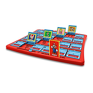 Winning Moves Super Mario Guess Who? Board Game, Play with Classic Nintendo Characters Including Mario, Luigi, Peach, Bowser, and Donkey Kong, Ages 6 and up, WM03076-EN1-6,Blue,Red