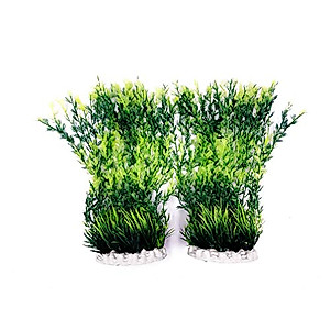 BEGONDIS 2Pcs Aquarium Decorations Fish Tank Artificial Water Plants Made of Soft Plastic, Safe for All Fish & Pets