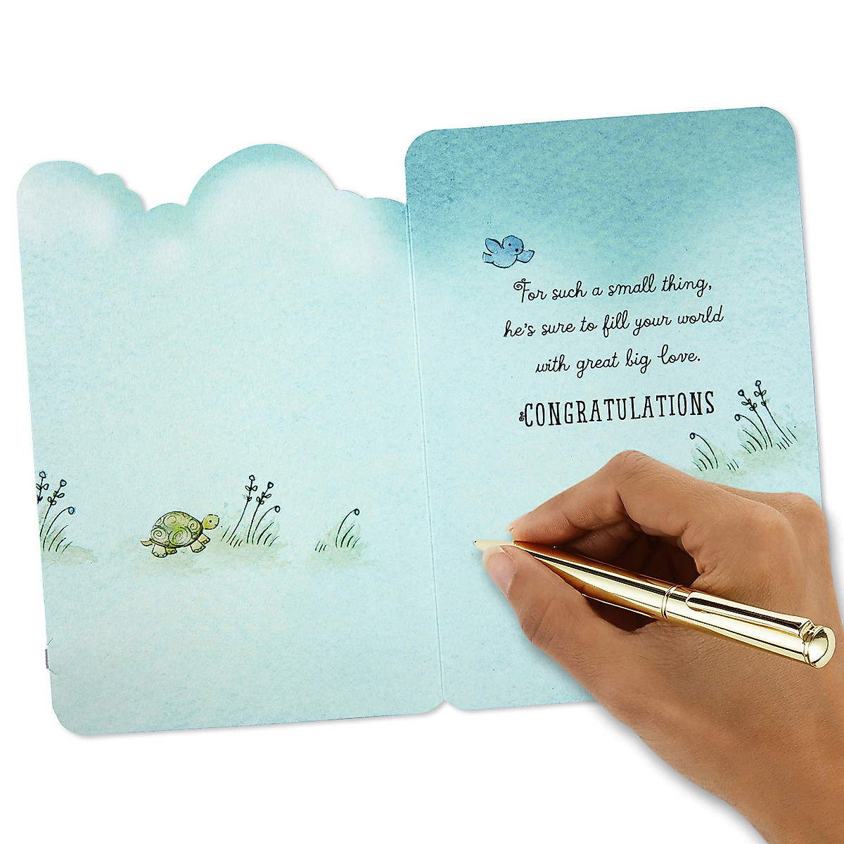 Hallmark Baby Shower Card for Baby Boy (Little Lamb)