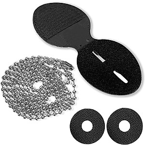 Police Badge Holder,Cowhide Universal Badge Holders Belt Clip,Metal Clip and Chain Included for Law Enforcement Officer Gifts (Black)