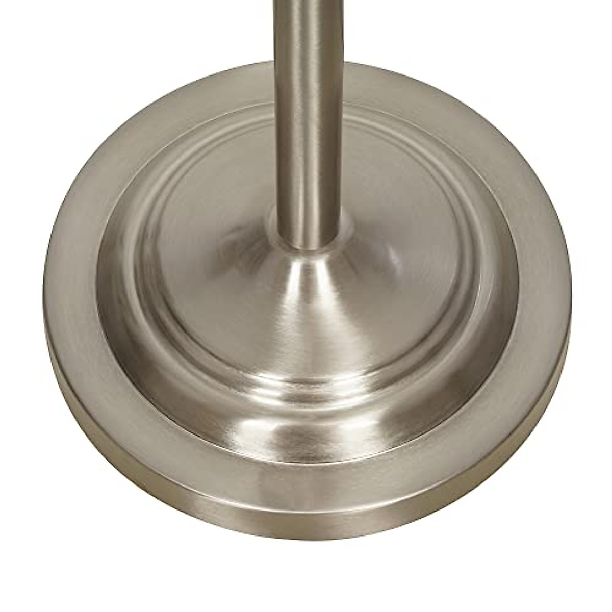 Catalina 72" Traditional Torchiere Floor Lamp Detail Accent and Glass Shades, Brushed Nickel