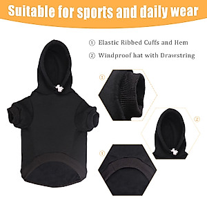 Uteuvili Dog Hoodie Security Dog Sweater Soft Brushed Fleece Dog Clothes Dog Hoodie Sweatshirt with Pocket Dog Sweaters for Large Dogs(XL),Black