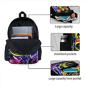 PALANK cartoon Backpack Girl's Boy's Adult's 17 Inch Large Capacity Laptop Backpack Travel Bag Bookbag Schoolbag Gifts Cartoon Travel Office Laptop Backpack. (Color1, 17 inch)