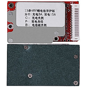 Li-Polymer Battery Pack Board Automatic Activation Module for 13S 48V/54.6V Batteries Silver