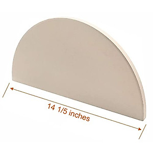 DaYvlen Dia 14 1/5-in Half-Moon Ceramic Heat Deflector Plates for Kamado Joe Classic Grills