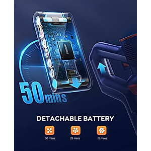 BuTure Cordless Vacuum Cleaner, 33Kpa 400W with Brushless Motor Headlights Stick Vacuum Handheld Wireless Household Vacuum Cleaner for Pet Hair Carpet and Hard Floor