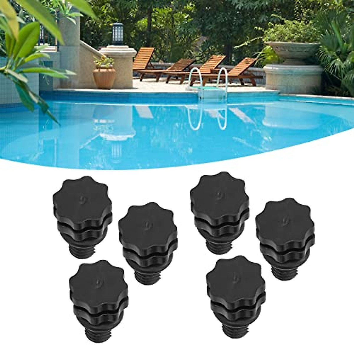 Household garden products 6Pcs Vent Valve Air Safety Exhaust Pool Filter Accessory Set Kit for DE Pool Cleaning Tools