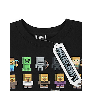 Minecraft Boys Jumper Kids Sprites Creeper Pig Black Sweatshirt Sweater 9-10 Years