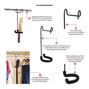 Gator Frameworks Closet Hanger Yoke for Acoustic, Electric & Bass Guitars (GFW-GTRCLOSETHNGR)