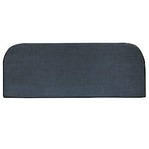 Outdoor Decor Urban Chic Solid Textured Print Bench Seat Cushion 48 x 18 in Navy