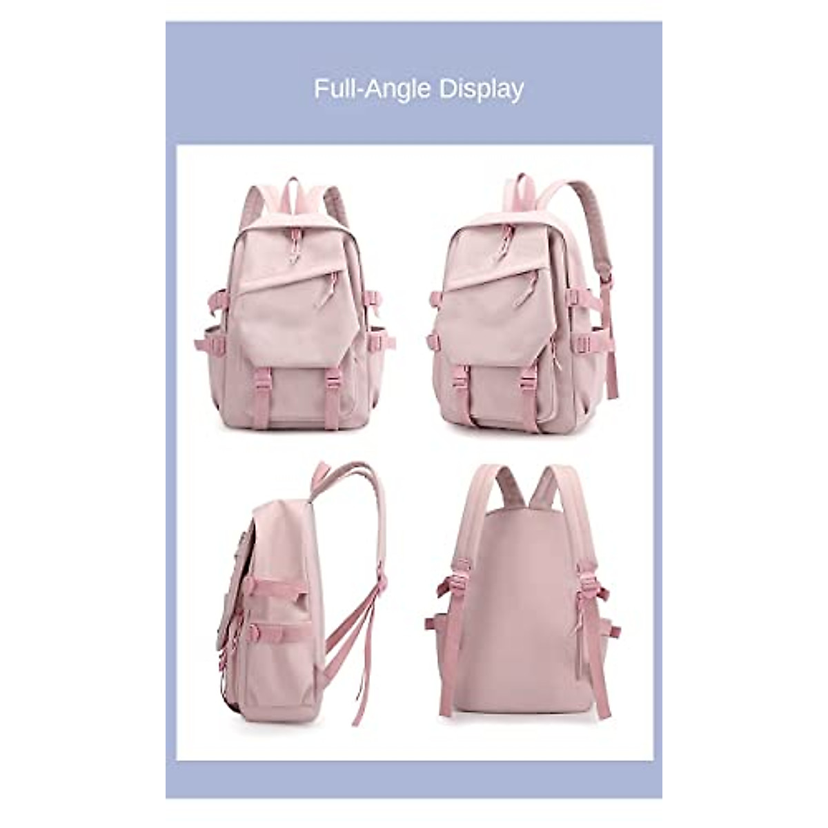 Kaeosroa Kawaii Backpack for Women Cute Aesthetic Durable Laptop Backpacks School Bag Bookbag Outdoor Sport Travel Bag Girls (light green)