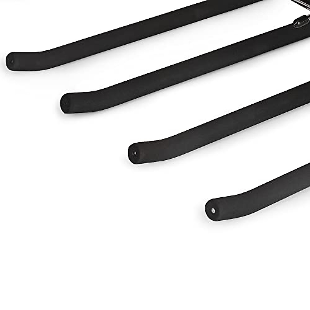 Pants Hangers, HAIZLUOP 2pcs Metal Space Saving Magic Hangers, 4 Layers (Black)