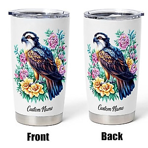 Ospreys Gifts, Personalized Tumbler with Ospreys Animal’s Name – Custom Cup for Animal Lovers, Gift for Women, Men, Boys, Girls, Gift for Birthdays & Christmas, 20oz Steel Coffee Cup iJ63aL