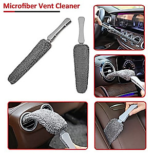 Car Interior Cleaning Duster Brush Kit, AWSOM Versatile Car Detailing Cleaning Brush Scratch Free Vehicle Dusters