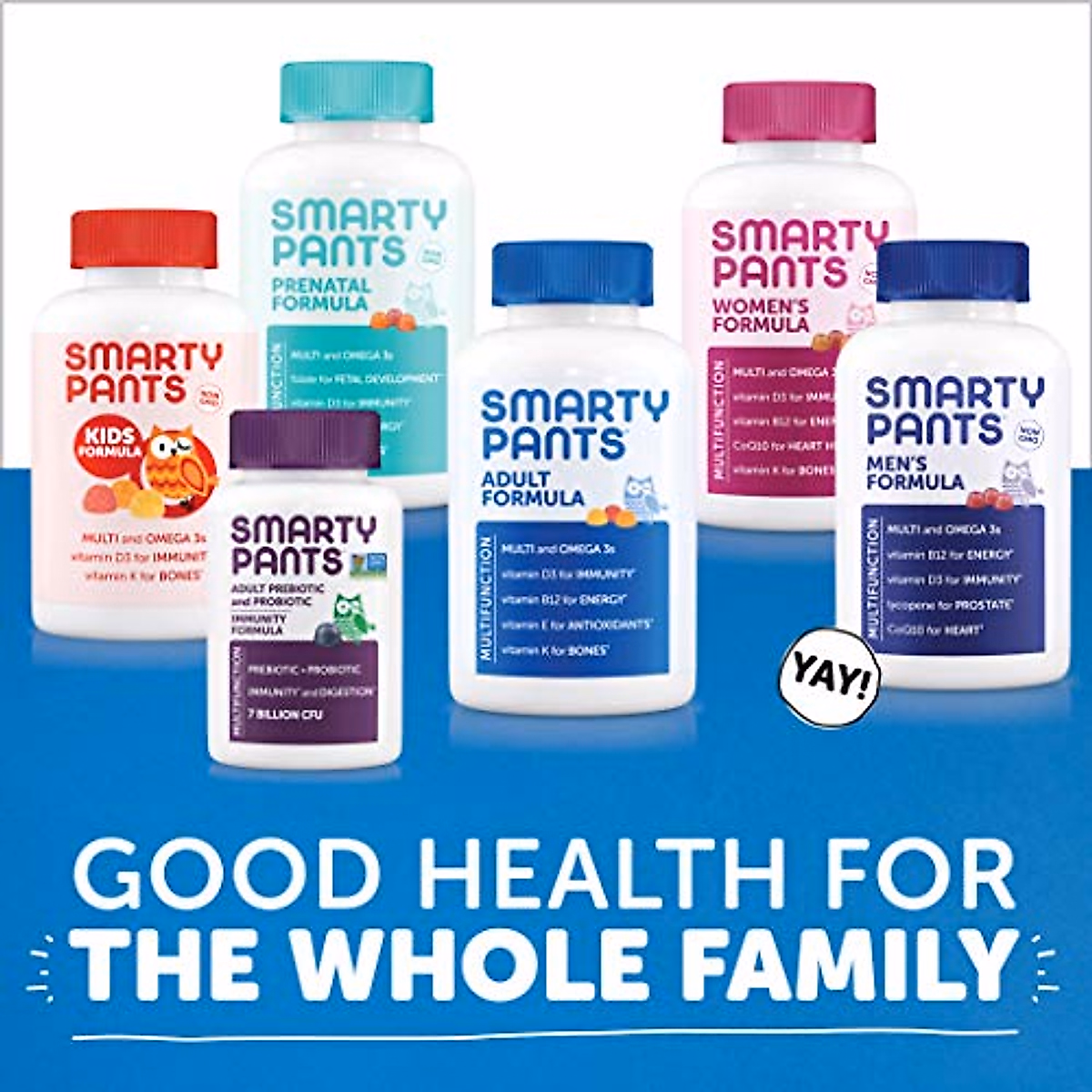 SmartyPants Multivitamin for Men & Women: Multivitamin Gummies with Vitamin D3, C, Vitamin B12, B6, Vitamin A, K & Zinc, Omega 3 Fish Oil (EPA/DHA), Gluten Free, 180 Count (30 Day Supply)