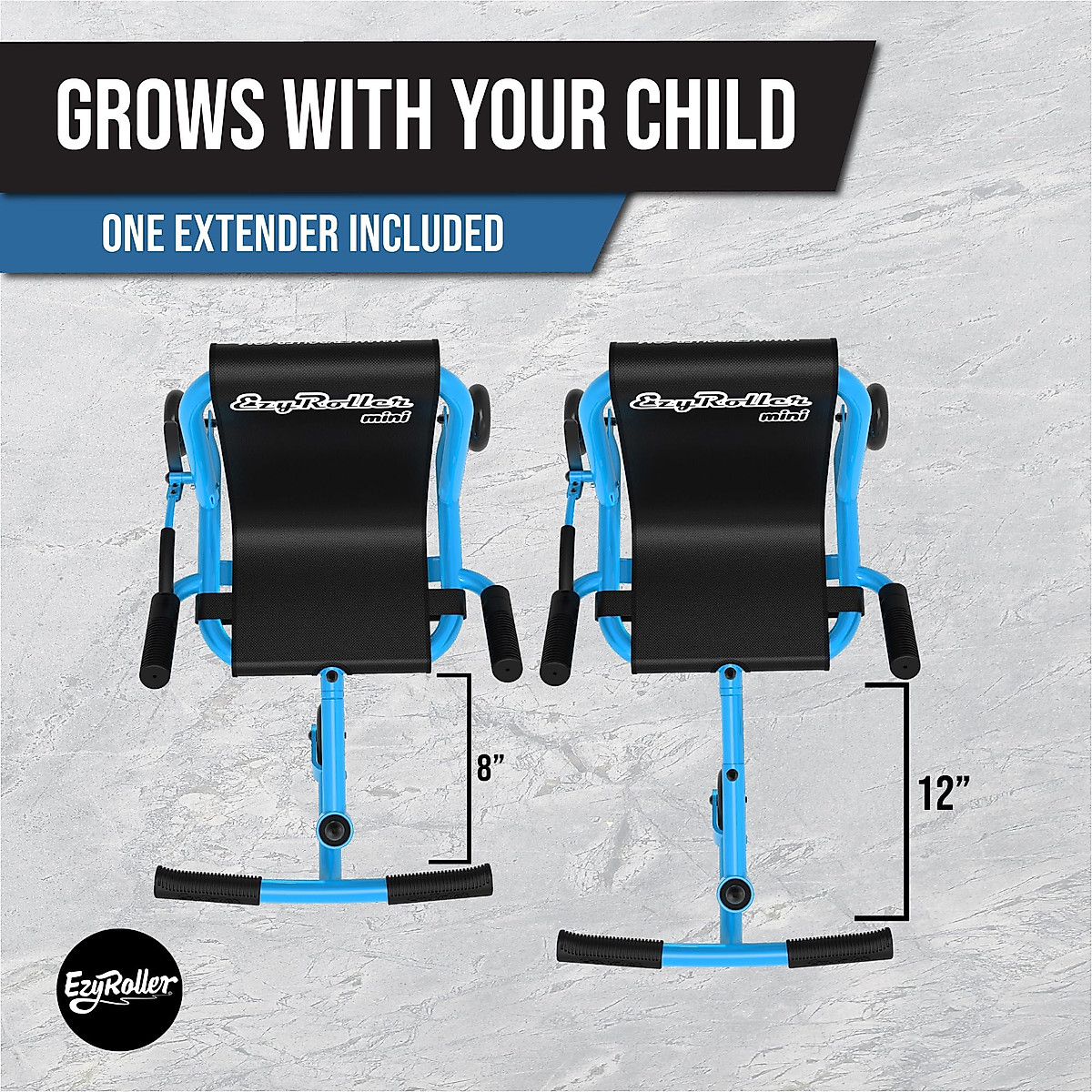 EzyRoller Mini Ride On Toy for Kids Age 2-5 Years, Up to 45 lbs - Black