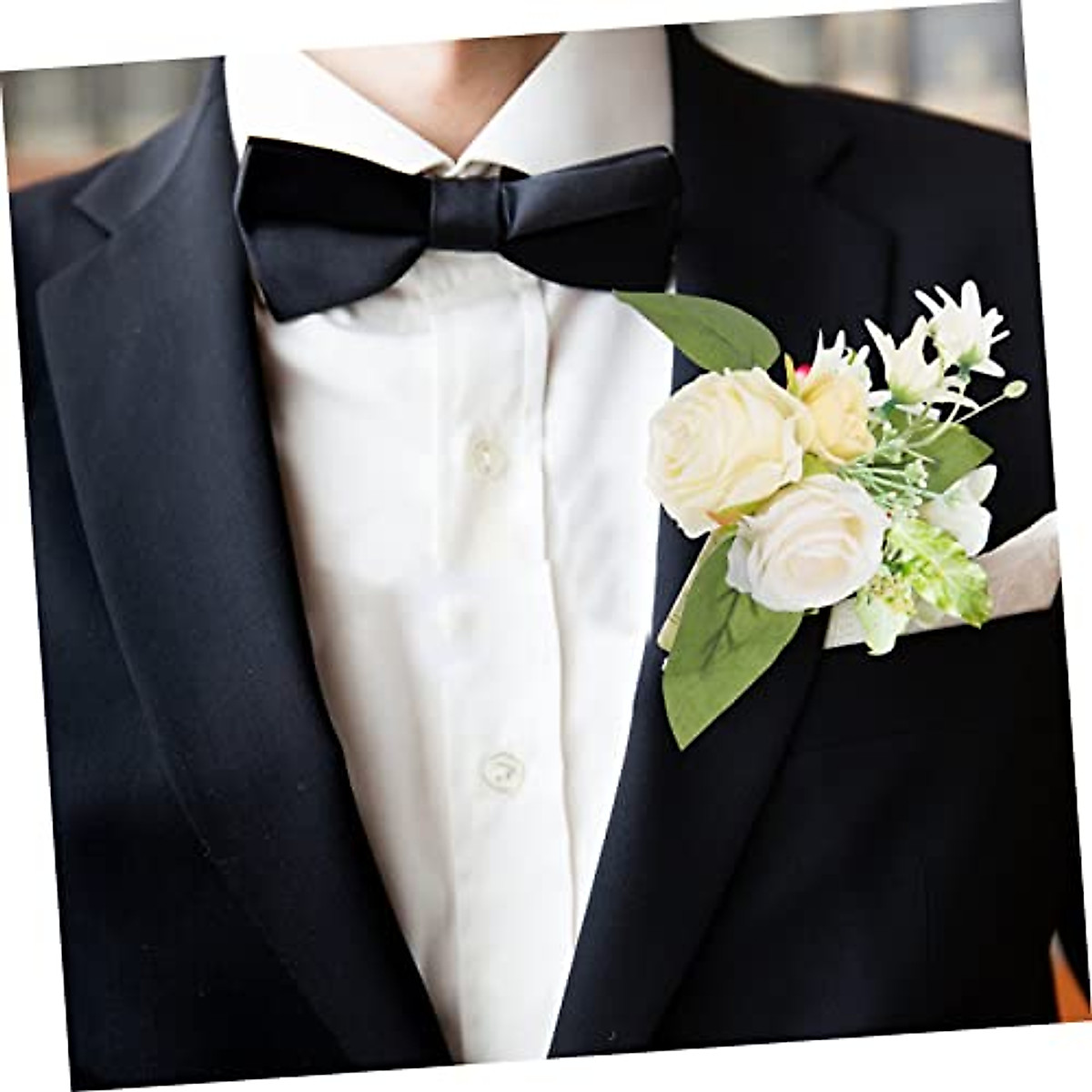 BESPORTBLE 1 Set Wrist Flowers and Corsages Bridesmaid Bracelets Wedding Decor Purple Bracelets Wedding Supplies Corsage Wristlet Band Boutonniere Silk Flower White Bridegroom Corsage Roses