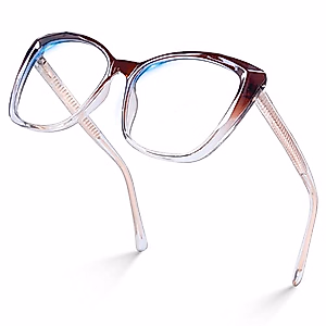 VISOONE Trendy Cat Eye Blue Light Blocking Glasses with Anti Glare For Women Computer Reading Eyeglasses Wine Red Calida, Wind Red, 56MM