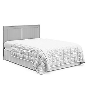 Graco Hadley 5-in-1 Convertible Crib with Drawer (Pebble Gray) – GREENGUARD Gold Certified, Crib with Drawer Combo, Full-Size Nursery Storage Drawer, Converts to Toddler Bed, Daybed