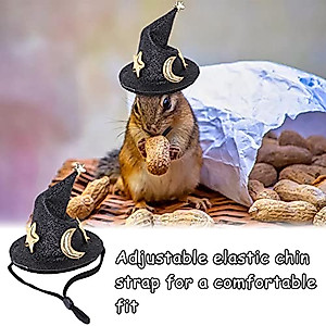 FEBUD 1/4 Pieces Halloween Pet Hats, Adjustable Mini Cute Pet Hat, Hamster Hat for Pets, Halloween Pet Costume Accessories for Snake, Hamster, Guinea Pig