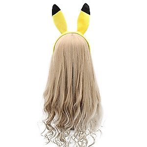 HODRME Yellow Cartoon Ears Headband-Halloween Christmas Festival Theme Party Anime Cosplay Costume Headbands