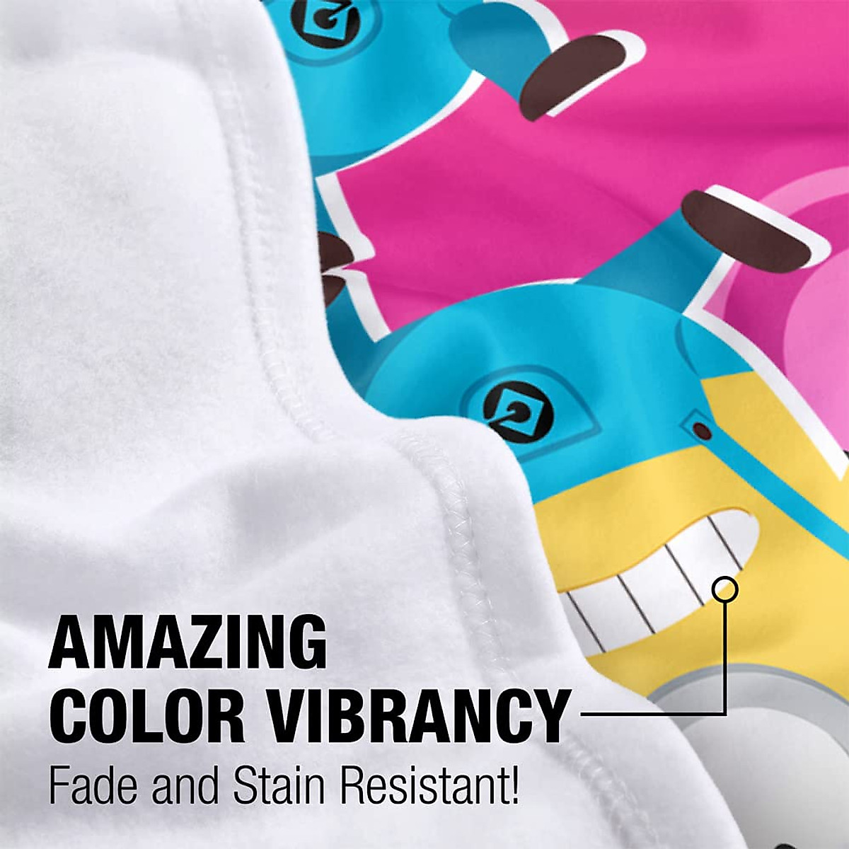 LOGOVISION Minions Lightweight Baby Blanket, 30"X40", Minions CMYK Rave Unisex for Infants Girls & Boys