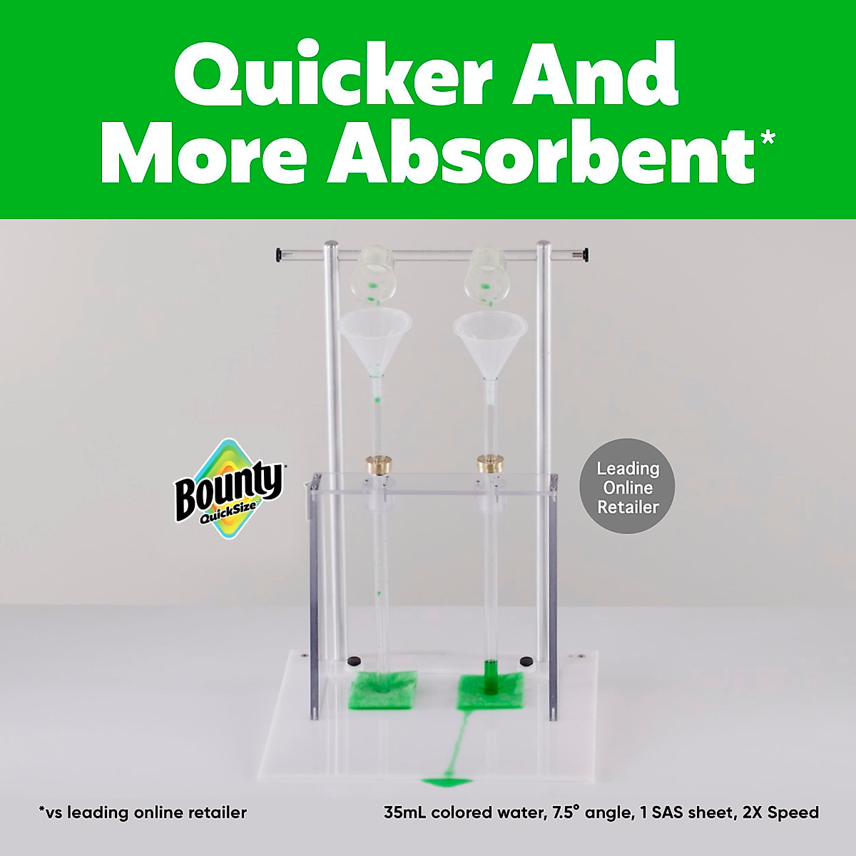 Bounty Quick-Size Paper Towels, White, 8 Family Triple Rolls = 27 Regular Rolls