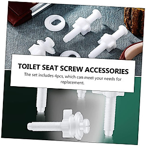 4pcs Toilet Screw Toilet Seat Accessory Toilet Seat Lid Fixing Screw Toilet Seat Cover Fixing Screw Toilet Seat Lid Screw Replacement Toilet Cover Screw Replacement