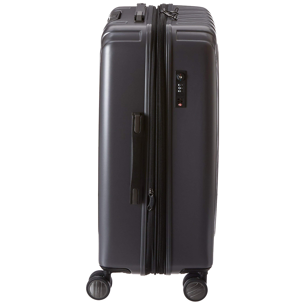 DELSEY Paris Titanium Hardside Expandable Luggage with Spinner Wheels, Graphite, Checked-Medium 25 Inch