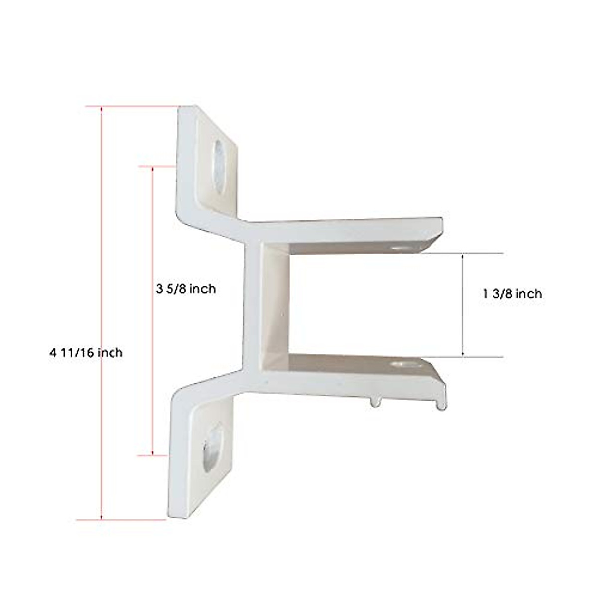 ALEKO Replacement Wall Mounting Bracket for Retractable Awnings - White Lot of 2