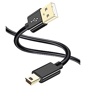 Mini USB Cable for Canon PowerShot Rebel EOS DSLR ELPH Digital Camera,Mini B Cord for GoPro Hero 3+,HD,MP3 Player,PS3 Controller Cord,Garmin GPS,Dash Cam,SCOVEE Data Transfer Charging Charger Wire 3ft