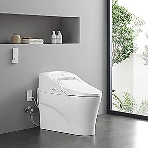 Ove Decors Virtuoso Bidet Toilet Built-in with Tank Elongated, Automatic Flushing, Heated Seat, Soft Close, ECO Mode with Remote Control